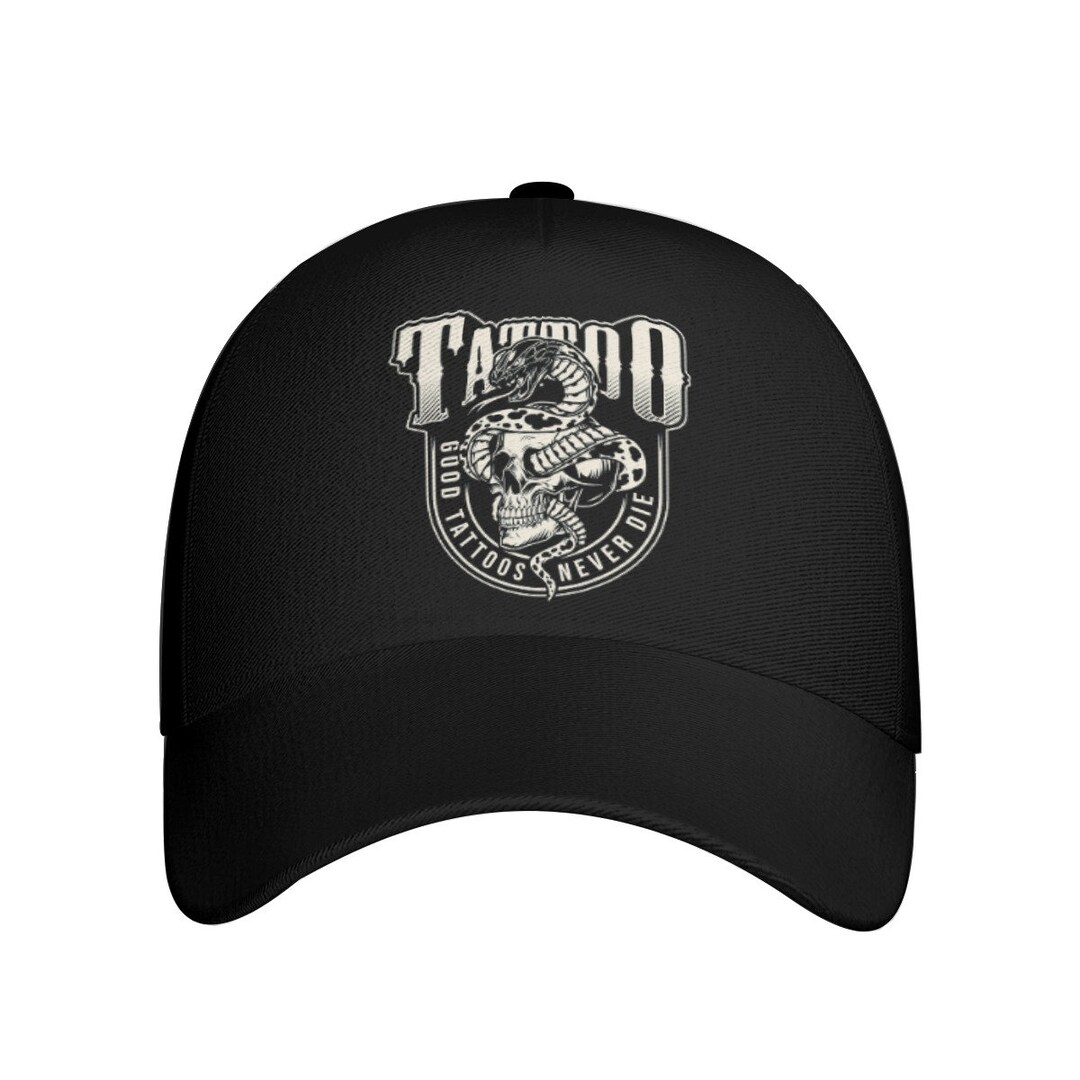 Snake Baseball Cap/tattoo/goth Snake/ Cool/comfortable Headwear/ Cool ...
