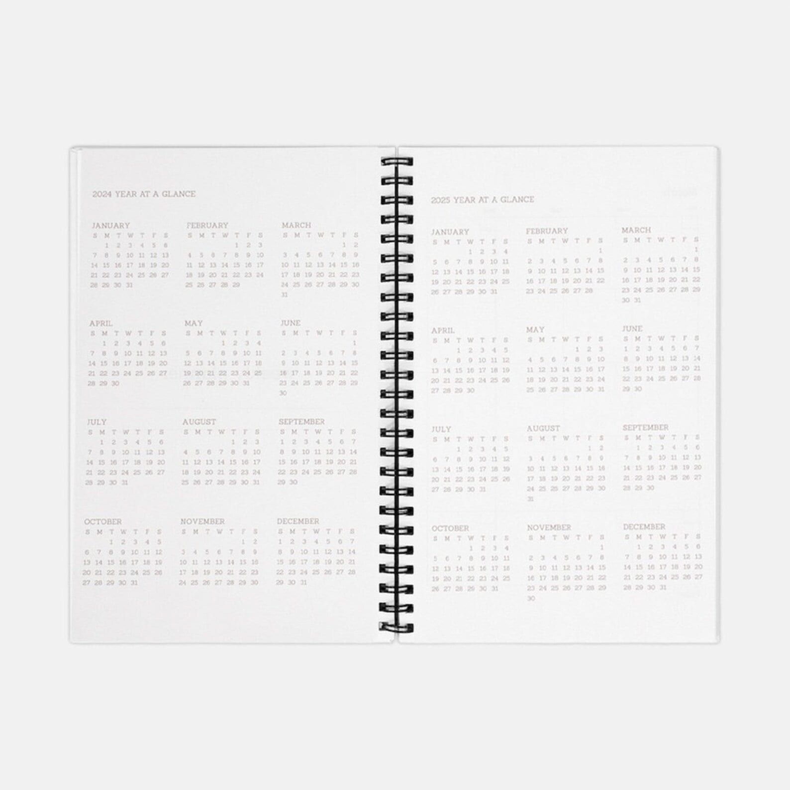 Floral Planner Hardcover Spiral, Weekly Planner, Undated Planner, Open ...