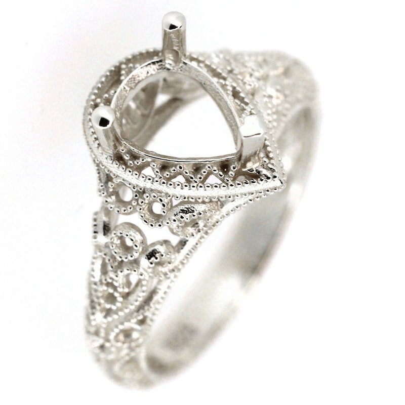 Filigree Pear Setting - Etsy