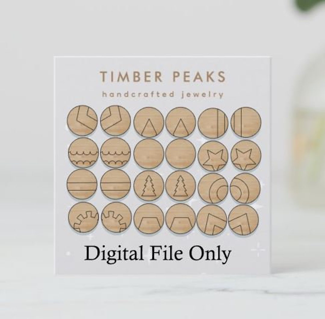 Misc Shape Digital Earring Stud File. SVG Only. Glowforge/laser File - Etsy