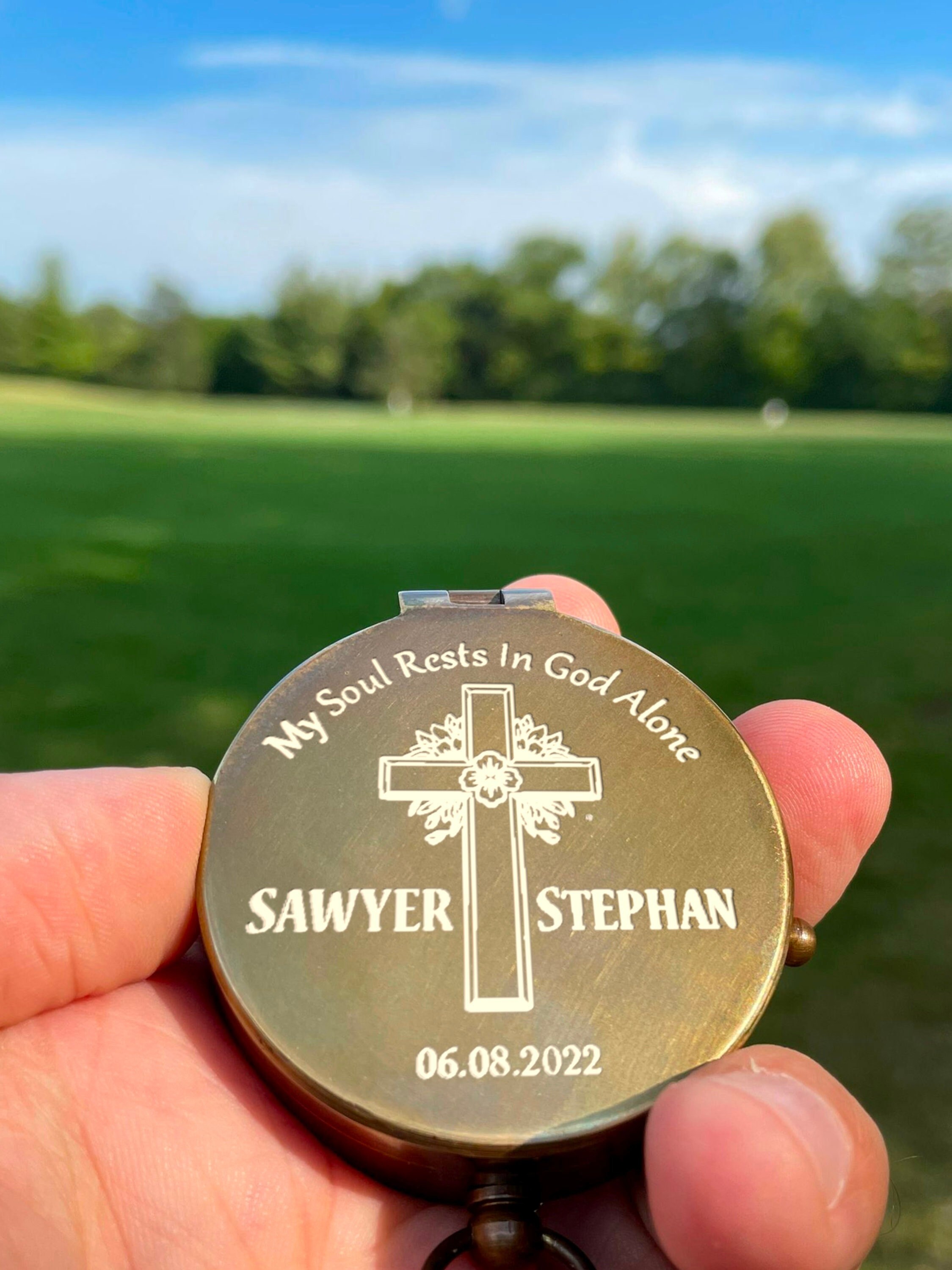 Compass Gift, Baptism Compass, First Holy Communion Compass, Engraved ...