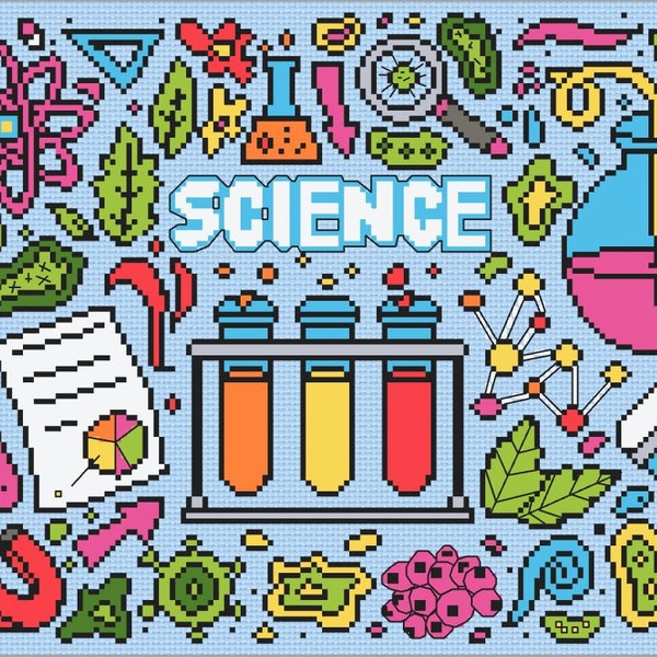 Science Cross Stitch - Etsy