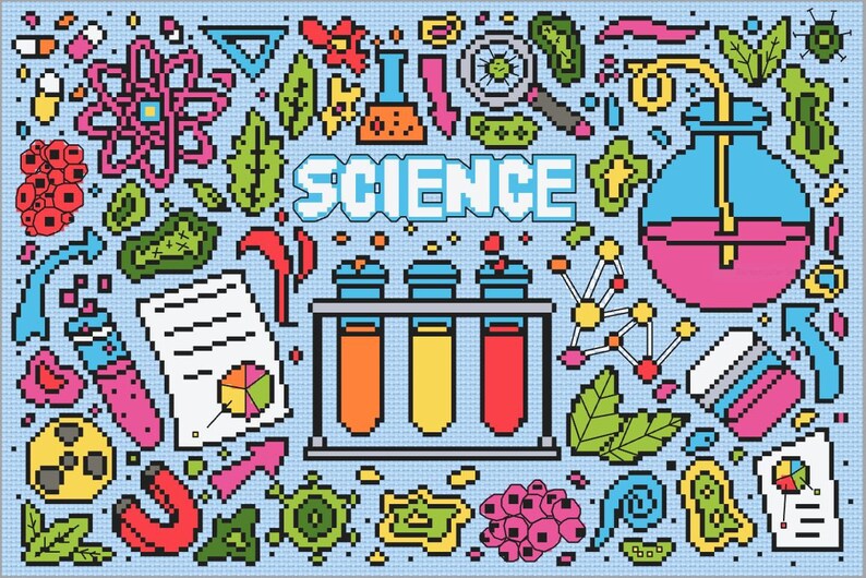 Science Cross Stitch Pattern - Etsy