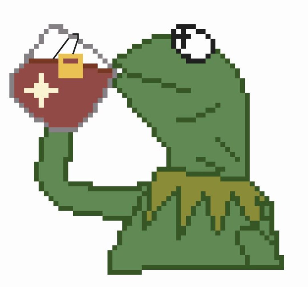 Kermit Sipping Tea Cross Stitch Pattern - Etsy