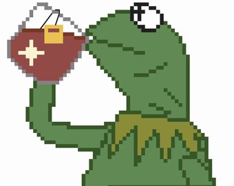 Kermit Tea Cross Stitch Pattern - Etsy