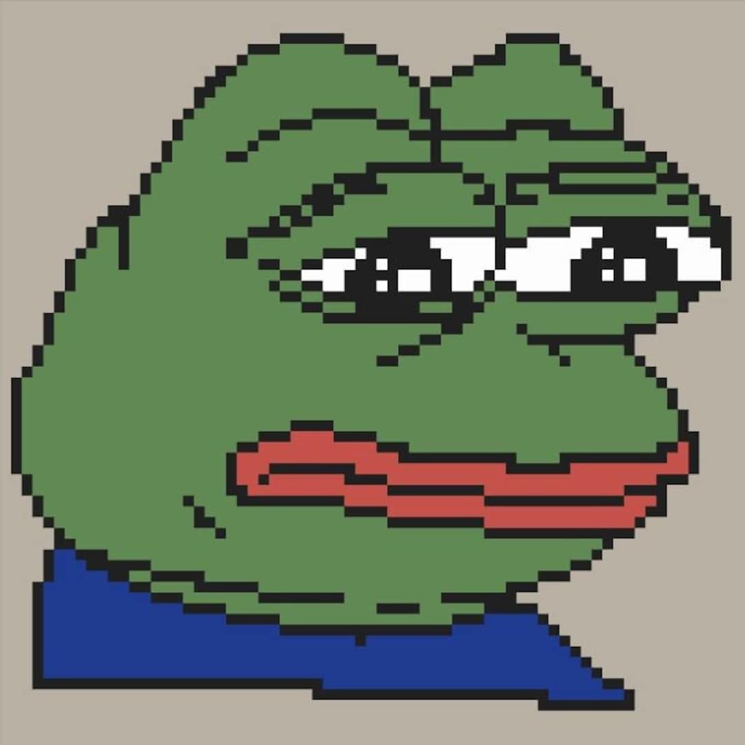 Sad Pepe Cross Stitch Pattern - Etsy