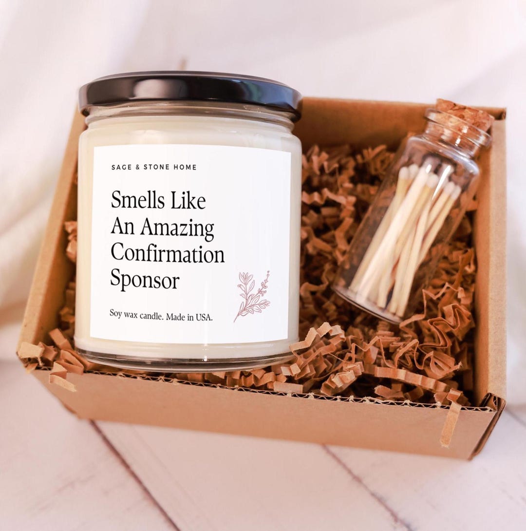Confirmation Sponsor Candle, Confirmation Sponsor Proposal, Gift for ...