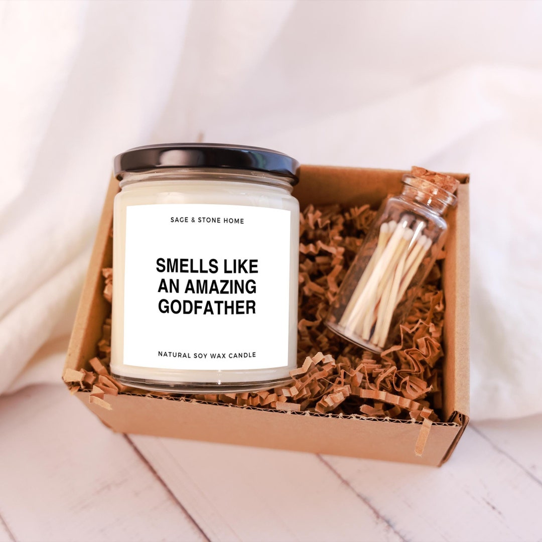 Godfather Proposal Candle Gift Box, Godfather Gift for Baptism ...