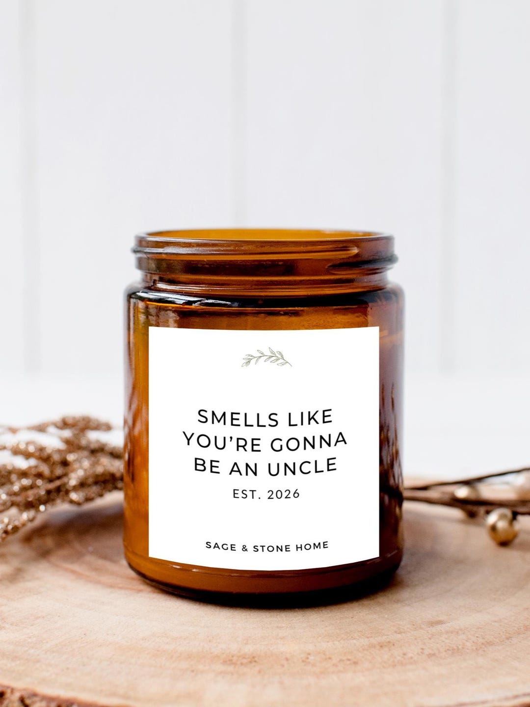 Personalized Uncle Candle, Uncle Promotion, Uncle to Be Gift Box - Etsy