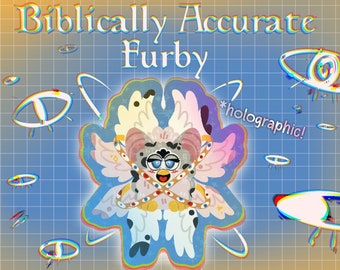 Biblically Accurate Devil Furby Glossy Waterproof Sticker Laptop Water ...