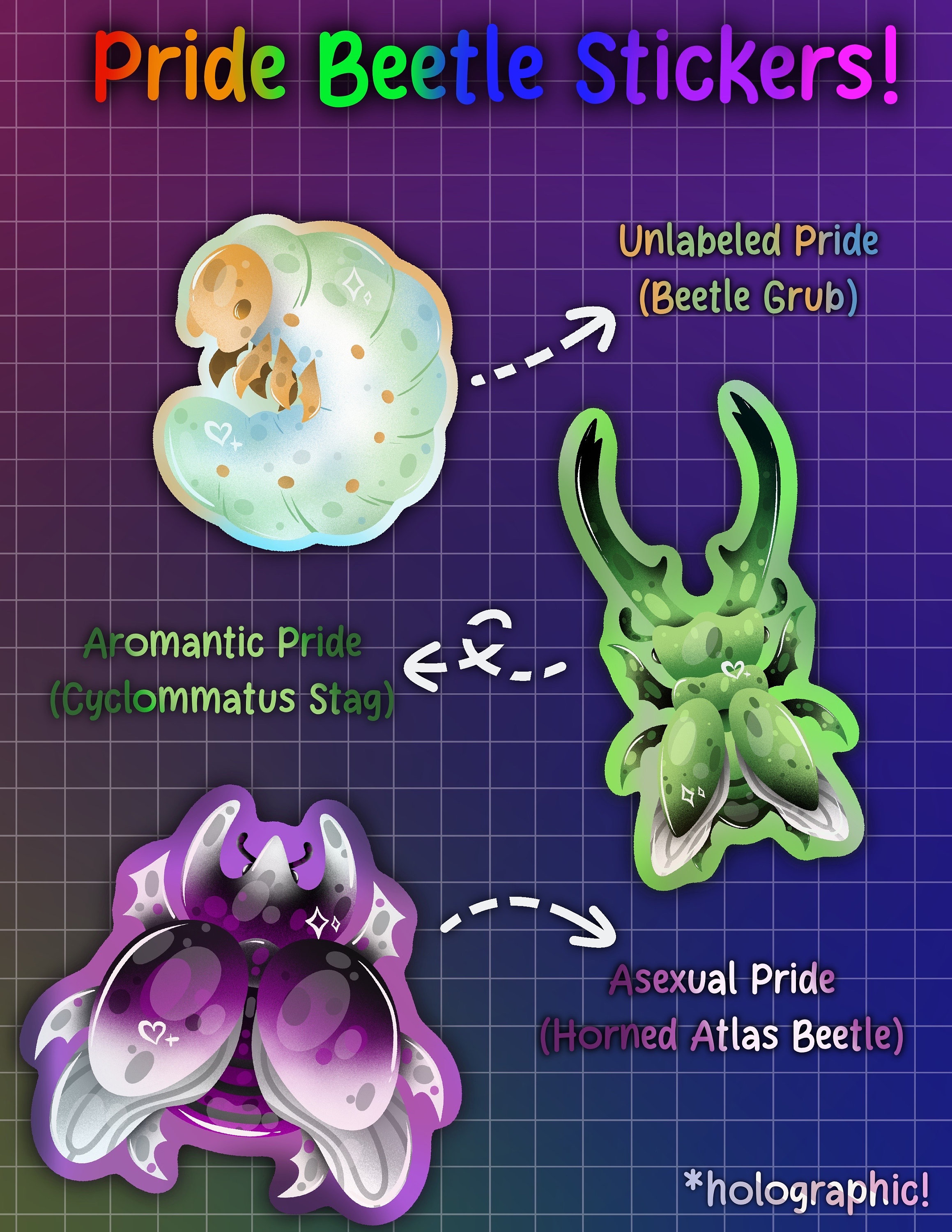Pride Beetle Stickers - Etsy