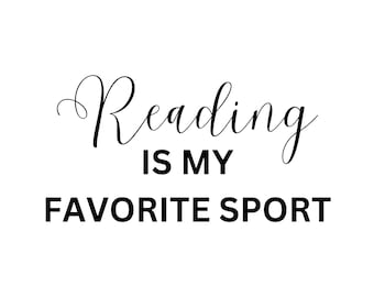 Reading is My Favorite Sport Svg - Etsy