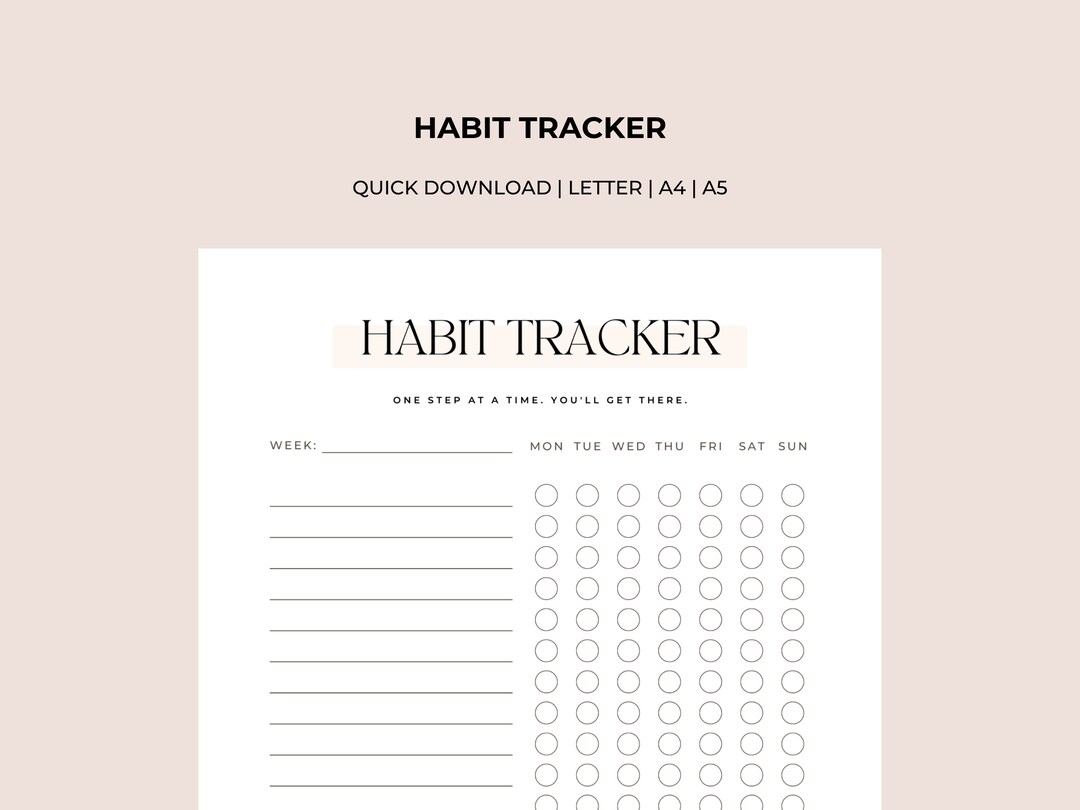 Daily Habit Tracking | Weekly Habit Tracking | Habit Tracking Download ...