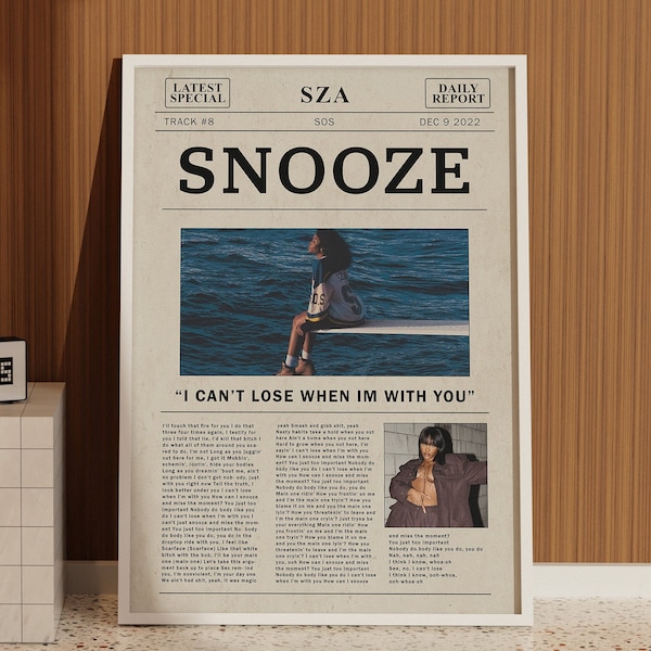Sza Snooze Wall Art - Etsy
