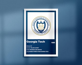 Georgia Tech Art - Etsy
