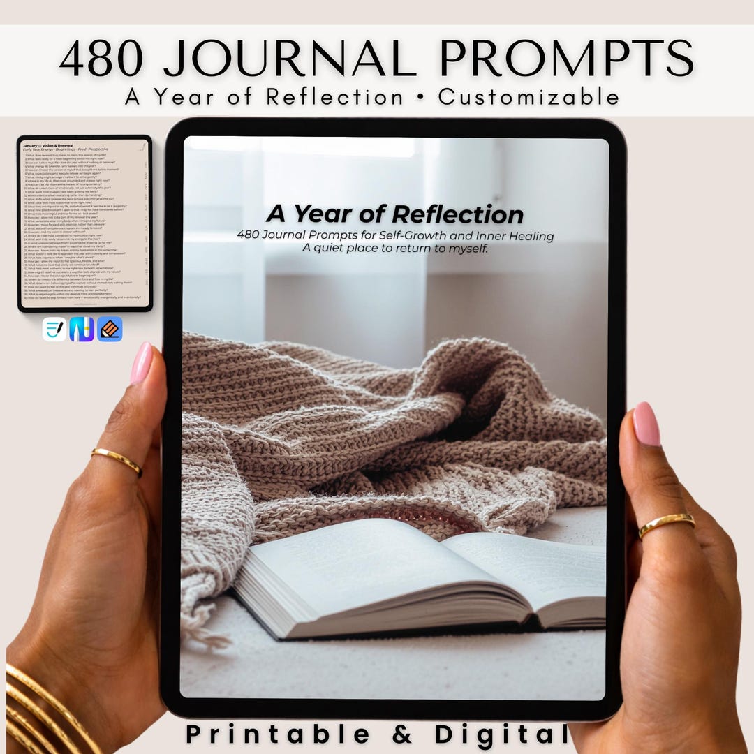 Journal Prompts for Self Care Daily Reflection | 480 Digital ...
