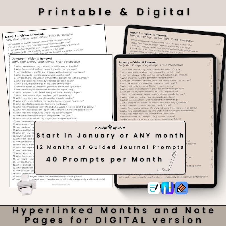 Journal Prompts for Self Care Daily Reflection | 480 Digital ...