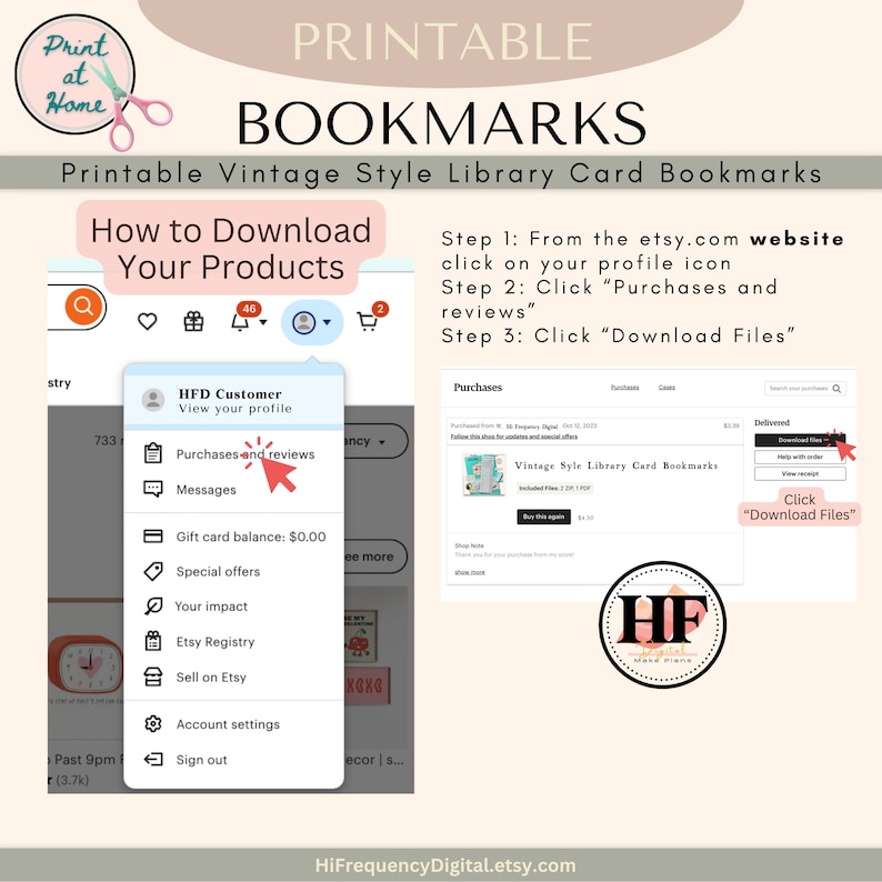 Printable Library Card Bookmarks Digital Download Reading Challenge ...