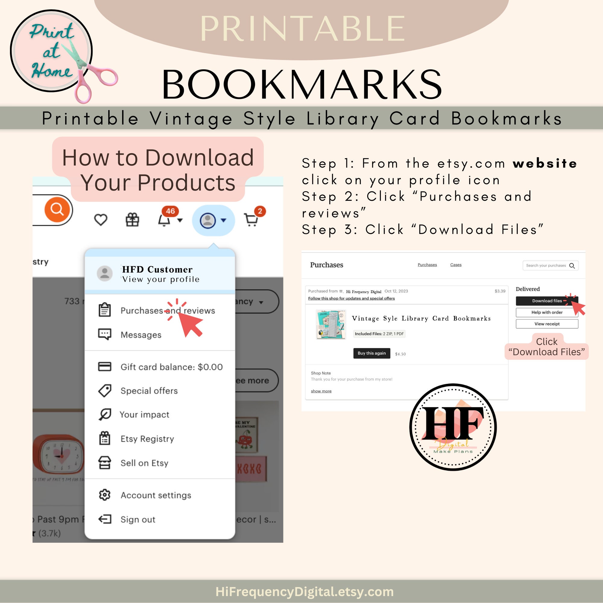 Printable Library Card Bookmarks Digital Download Reading Challenge ...