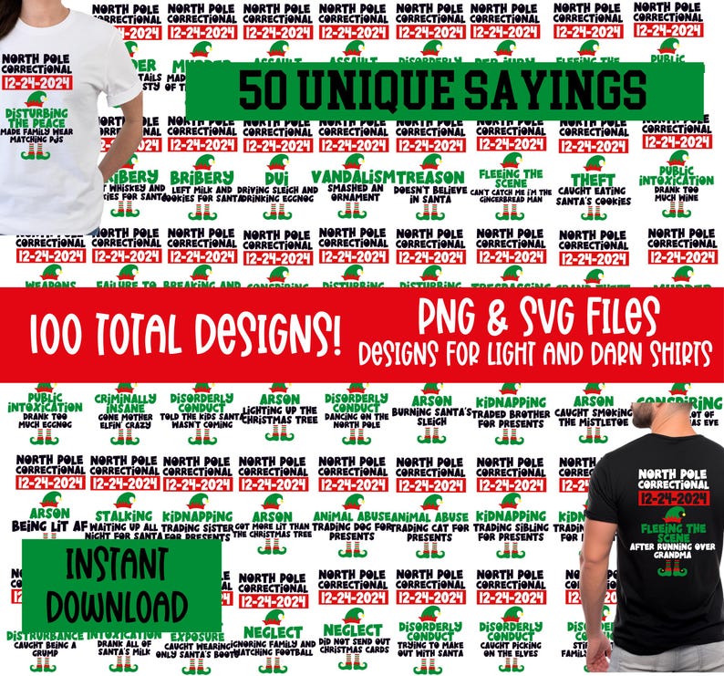 North Pole Correctional SVG Matching Family Christmas PNG & SVG, Funny ...