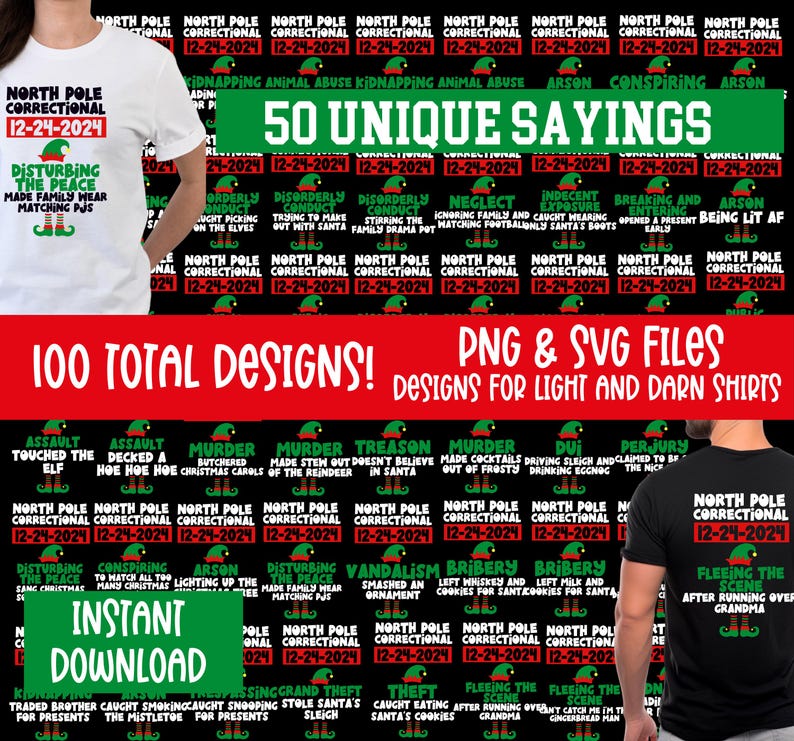 North Pole Correctional SVG Matching Family Christmas PNG & SVG, Funny ...
