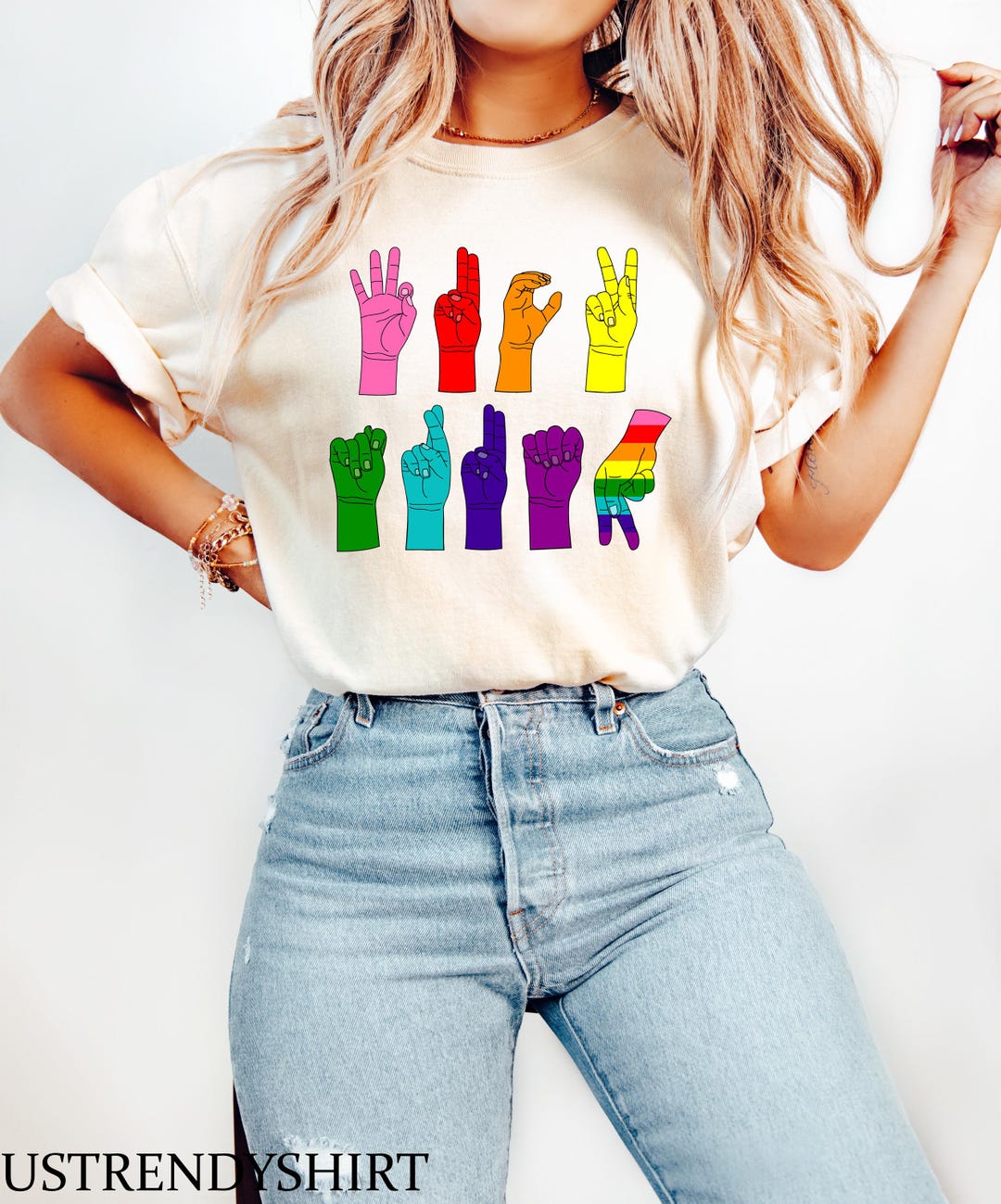 Love Wins ASL Shirt, Sign Language Pride Shirt, Rainbow LGBT Equality ...
