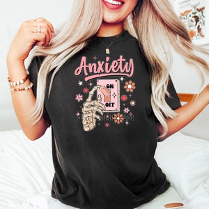 Anxiety on Shirt, Funny Shirt, Cute Psychology Student Gift, Anxiety ...