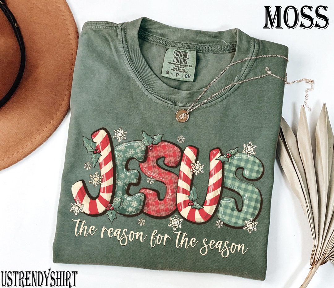 Comfort Colors® Merry Christmas Tshirt, Christmas Jesus Shirt, Jesus ...