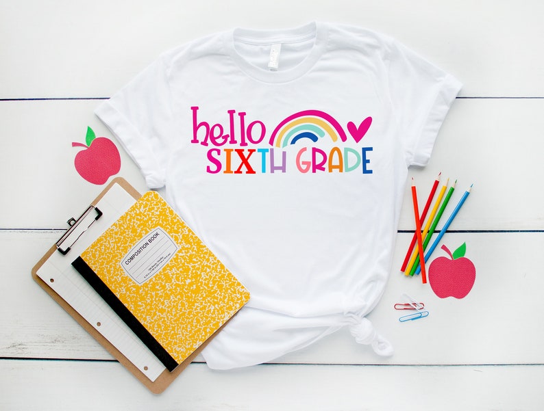 Hello 6th Grade Shirt Shirt, 6th Grade Teacher Shirt, 6th Grade Teacher ...