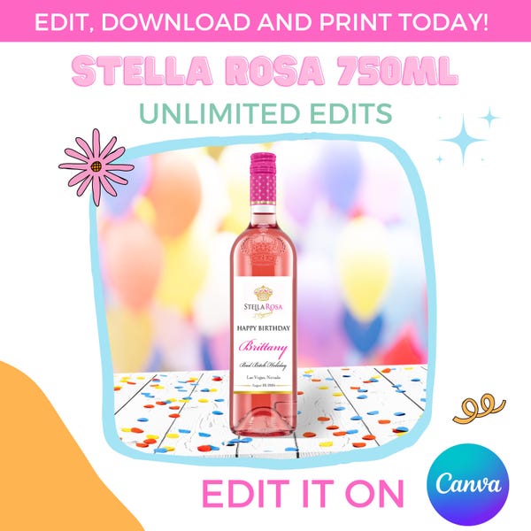 Stella Rosa Label - Etsy