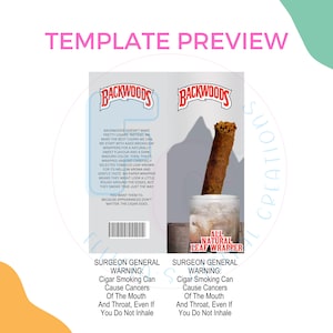 Backwoods Russian Creme Wrapper | Canva Template | Instant Download ...
