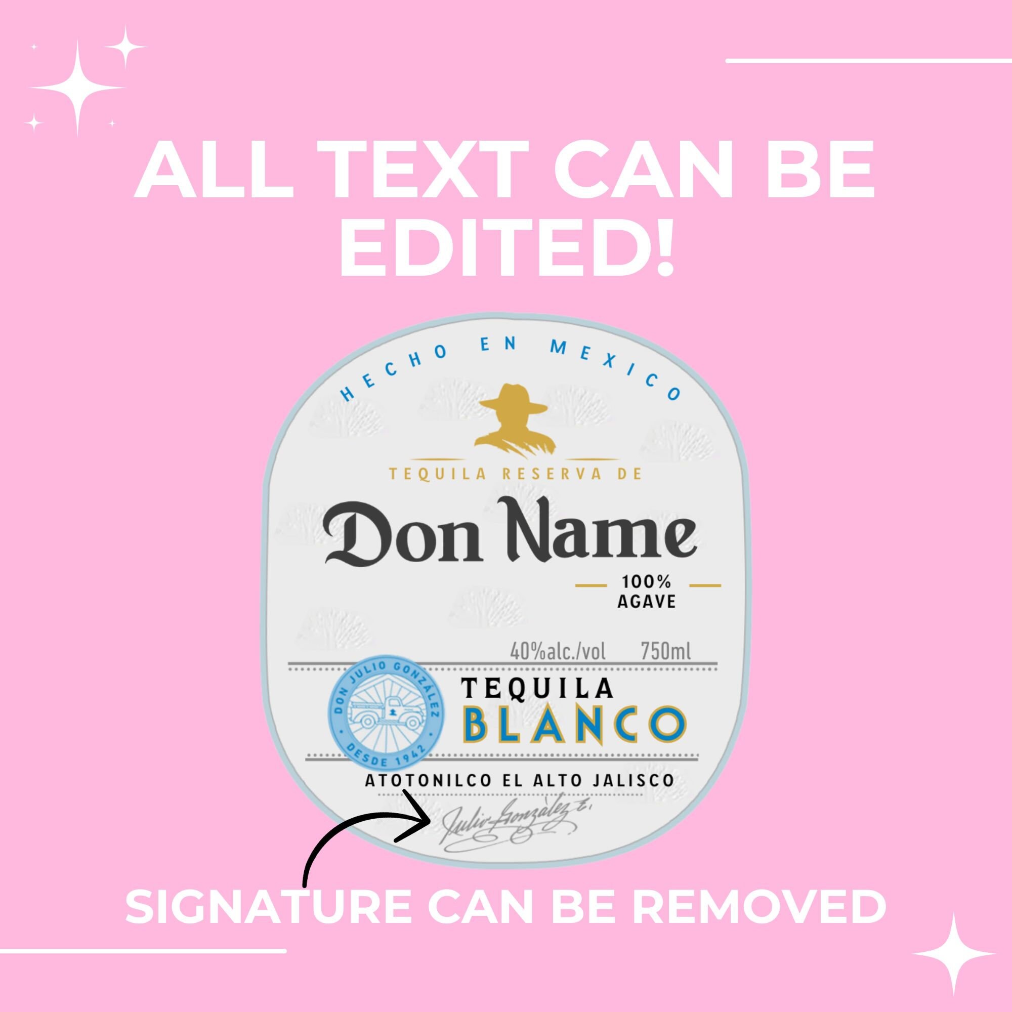 Unlimited Edits New Design Tequila Blanco Label 750ml - Etsy