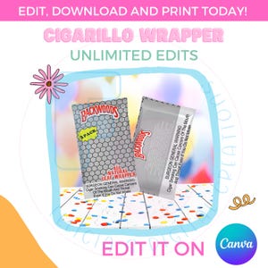 Completely Customizable Backwoods 3 Pack Wrapper Canva Template Instant ...