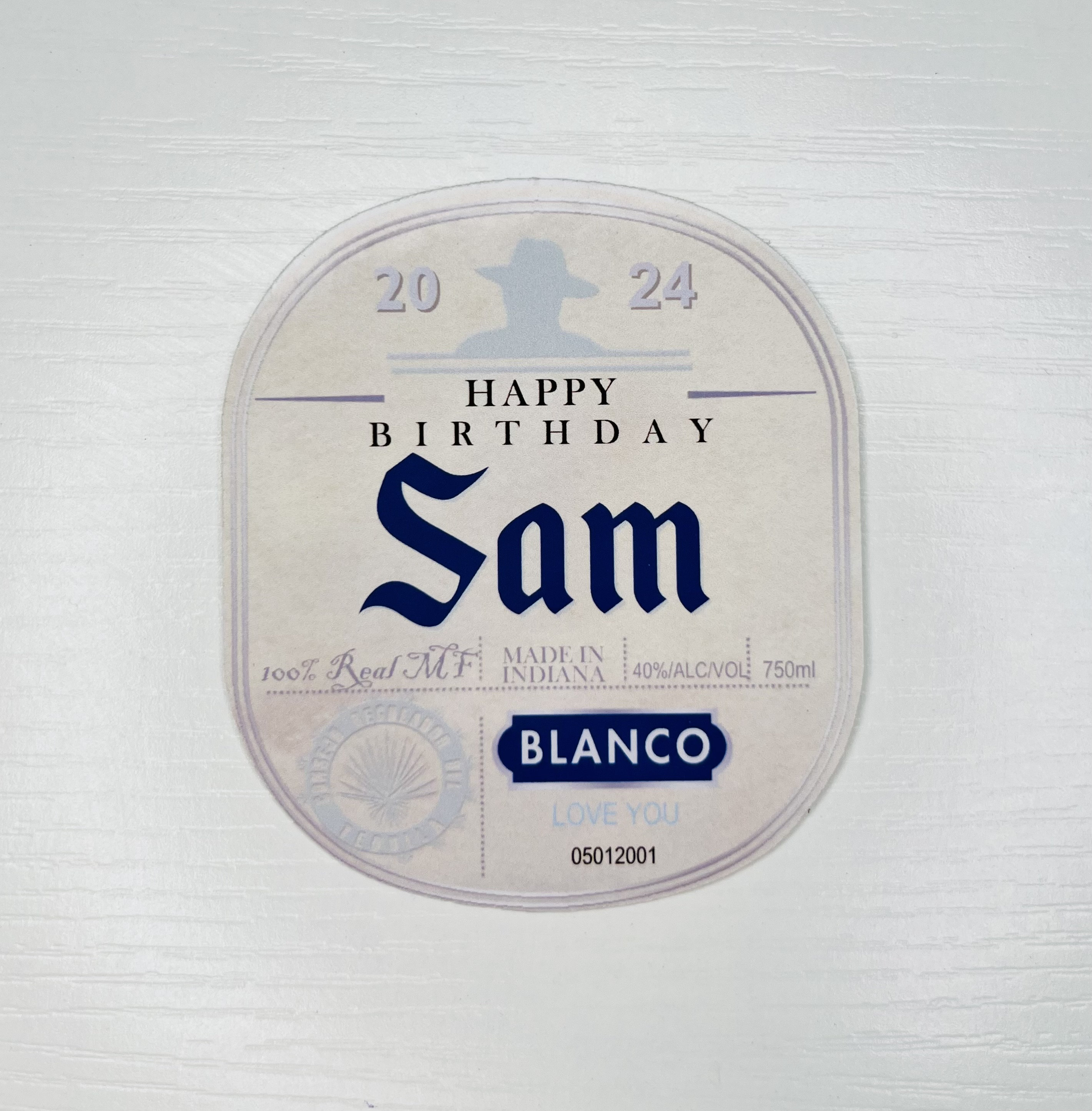 Tequila Blanco Label 375ml Canva Template | Instant Download ...