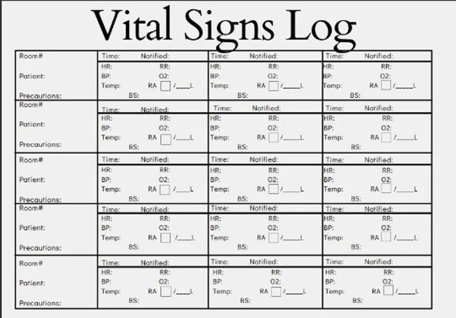 Vital Signs Log Vital Signs Chart Vital Signs Patient Vital Sign 