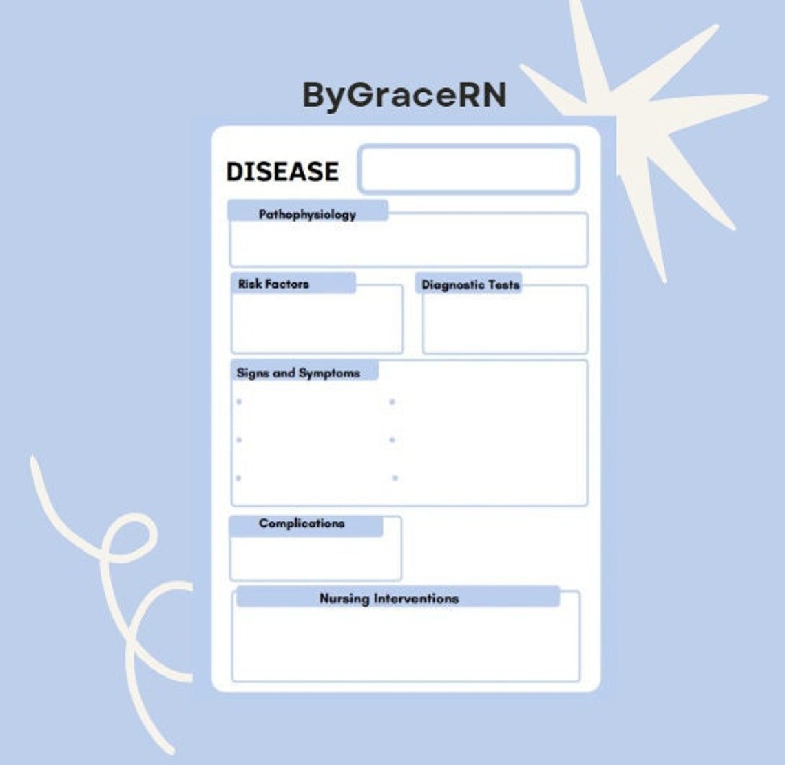 Pathophysiology Worksheet - Etsy