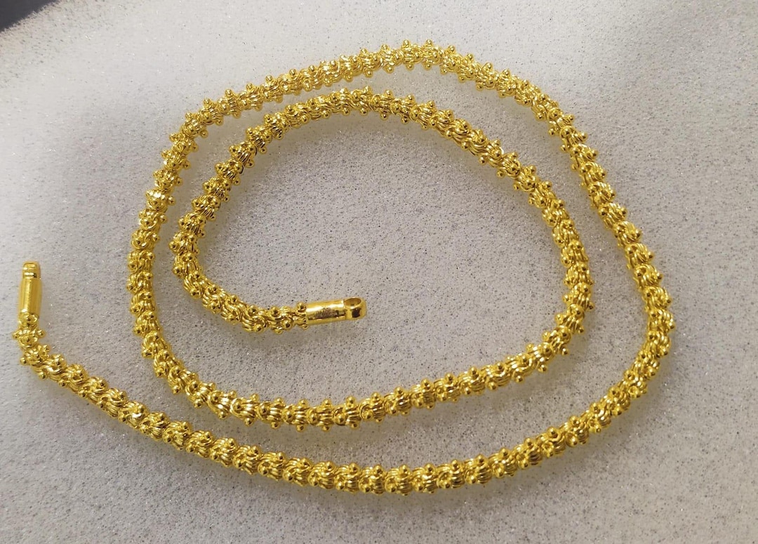 Opulent 22kt Gold Popcorn Chain - Etsy