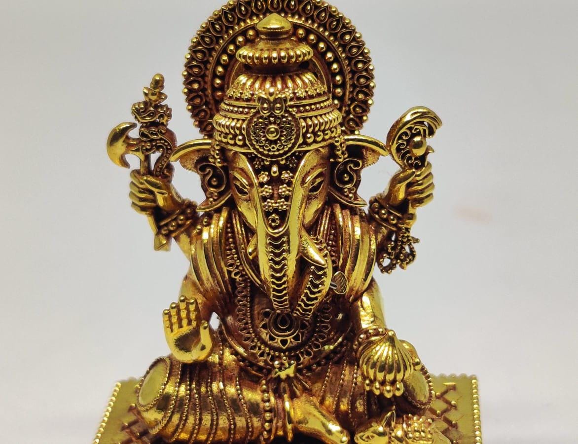 22K Gold Ganesha Idol - Pure Gold - 22KT-IDOL-GA - Etsy