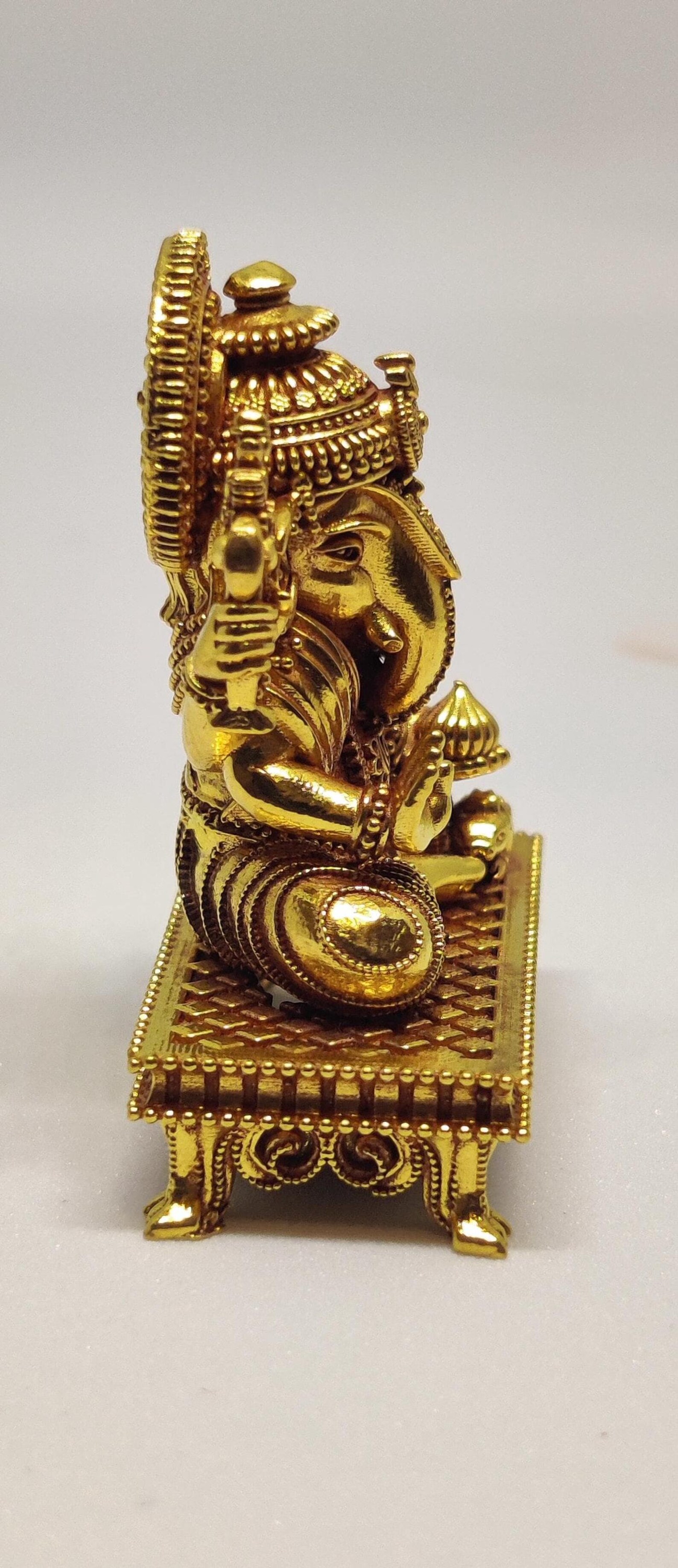 22K Gold Ganesha Idol - Pure Gold - 22KT-IDOL-GA - Etsy