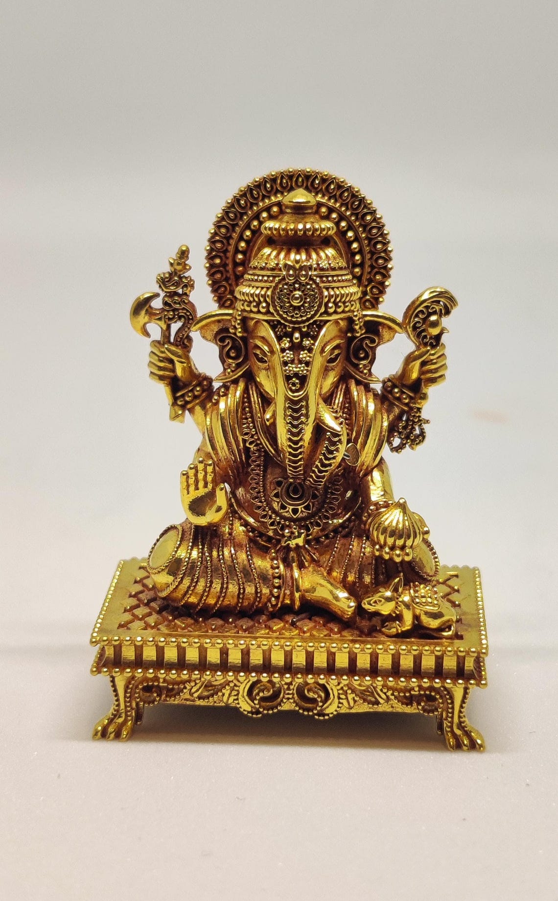 22K Gold Ganesha Idol - Pure Gold - 22KT-IDOL-GA - Etsy