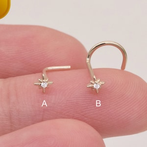 Gold Nose Stud - Etsy