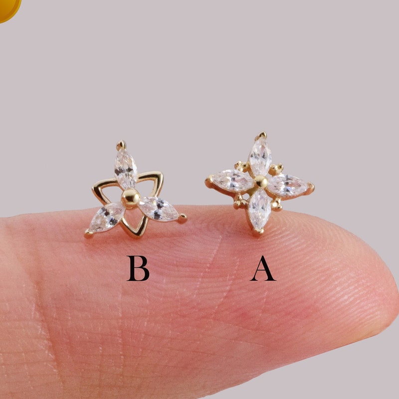 Flat Back Stud Earrings - Etsy