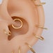 14K Solid Gold Hinged Cartilage Hoop Tragus Helix Conch Hoops - Etsy