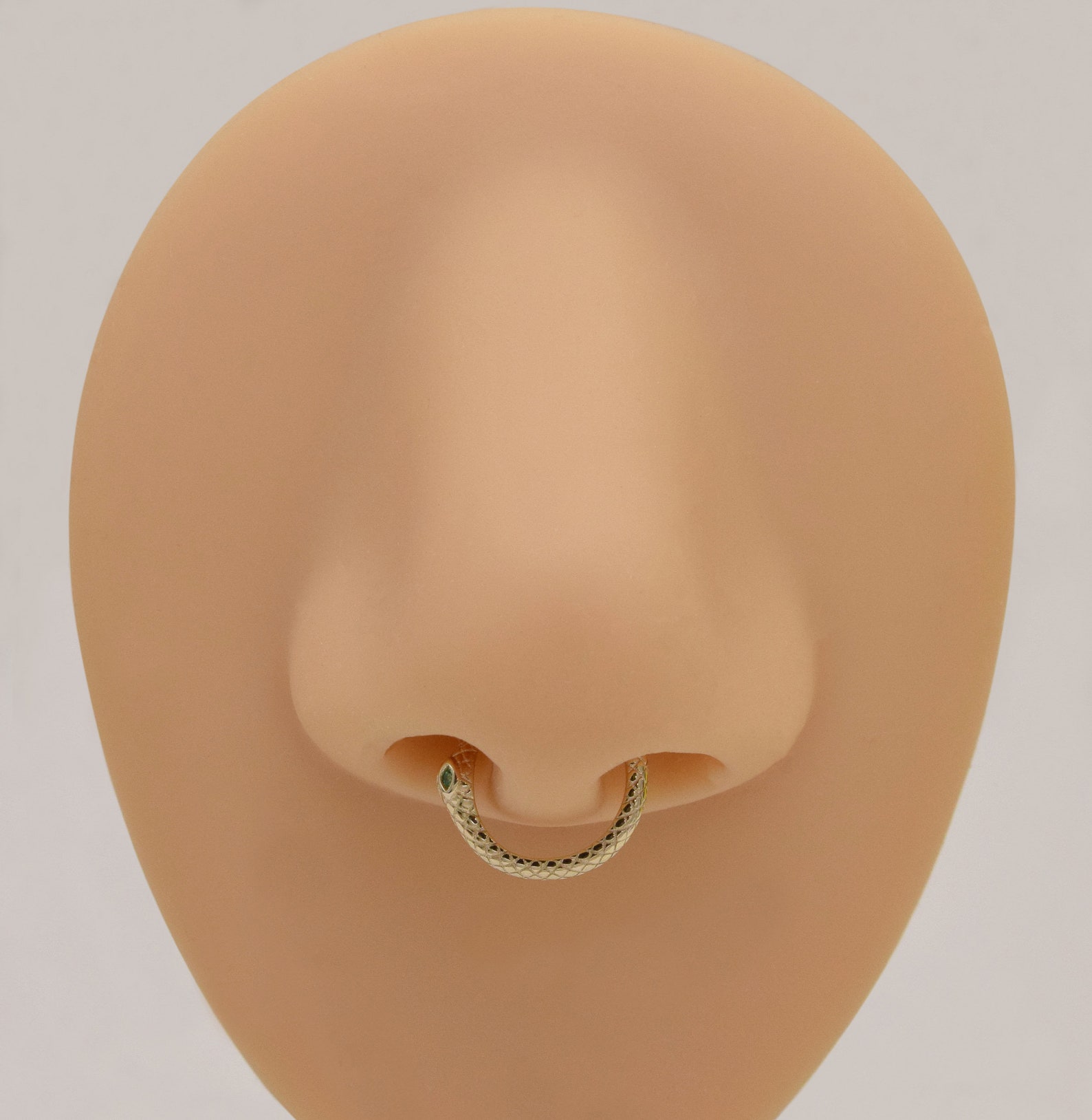 14k Solid Gold Snake Helix Daith Rook Conch Ring Septum Hoop - Etsy