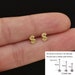 14k Solid Gold Dollar Sign Cartilage Earrings Money Stud - Etsy