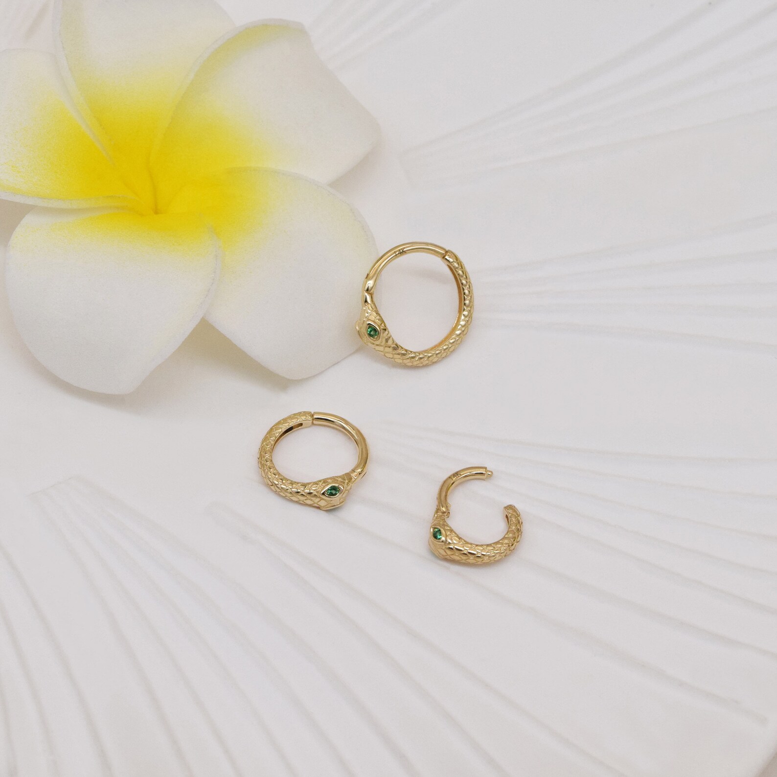 14k Solid Gold Snake Helix Daith Rook Conch Ring Septum Hoop - Etsy