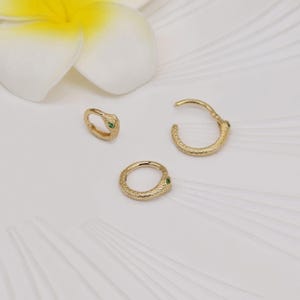 14k Solid Gold Snake Helix Daith Rook Conch Ring Septum Hoop Snake ...