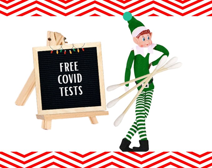 Free Covid Test Elf Prop Props for Elf Elf Kit Scene Ideas Elf Help ...