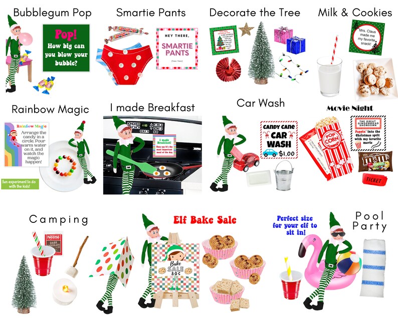 Build Your Own Elf Kit | Holiday Elf Scenes, Miniature Props - Etsy