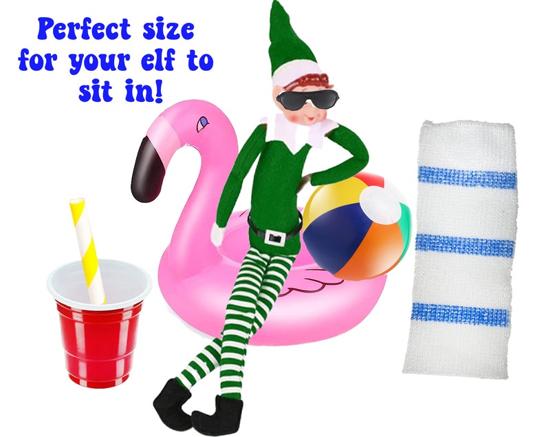 Pool Party Elf Props | Flamingo Float, Beach Ball, Sunglasses - Etsy